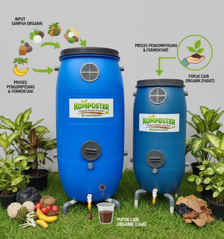 Drum Composter Bali - Ubah Sampah Organik Jadi Pupuk Cair & Kompos